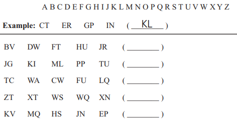 Can you find the pair of letters that continues each sequence in the ...